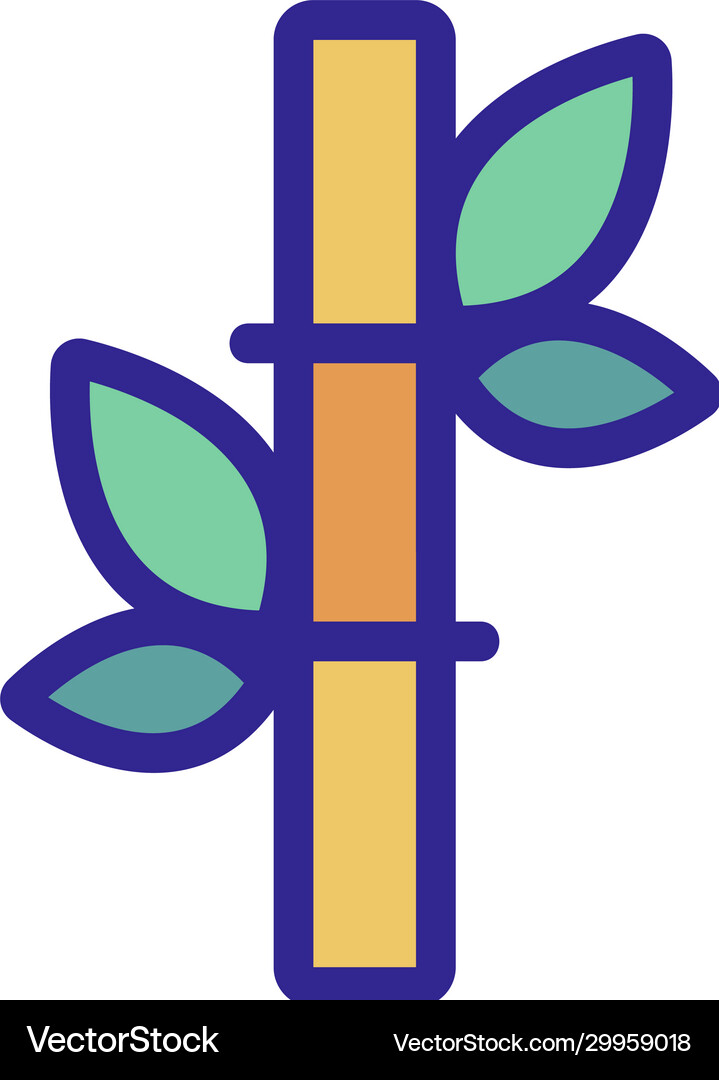 Sugar cane icon isolated contour symbol Royalty Free Vector