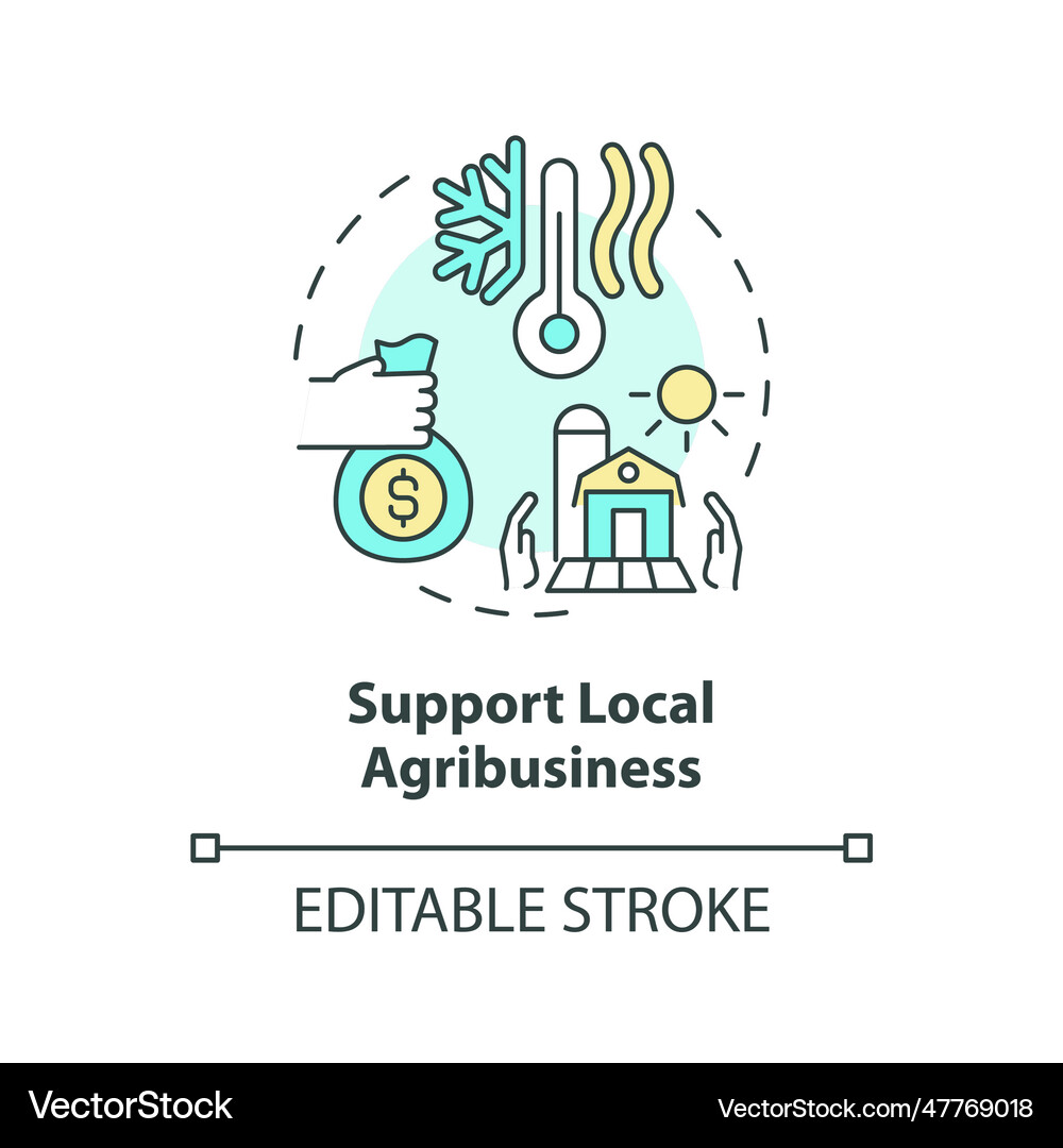 Support local agribusiness icon heatflation Vector Image
