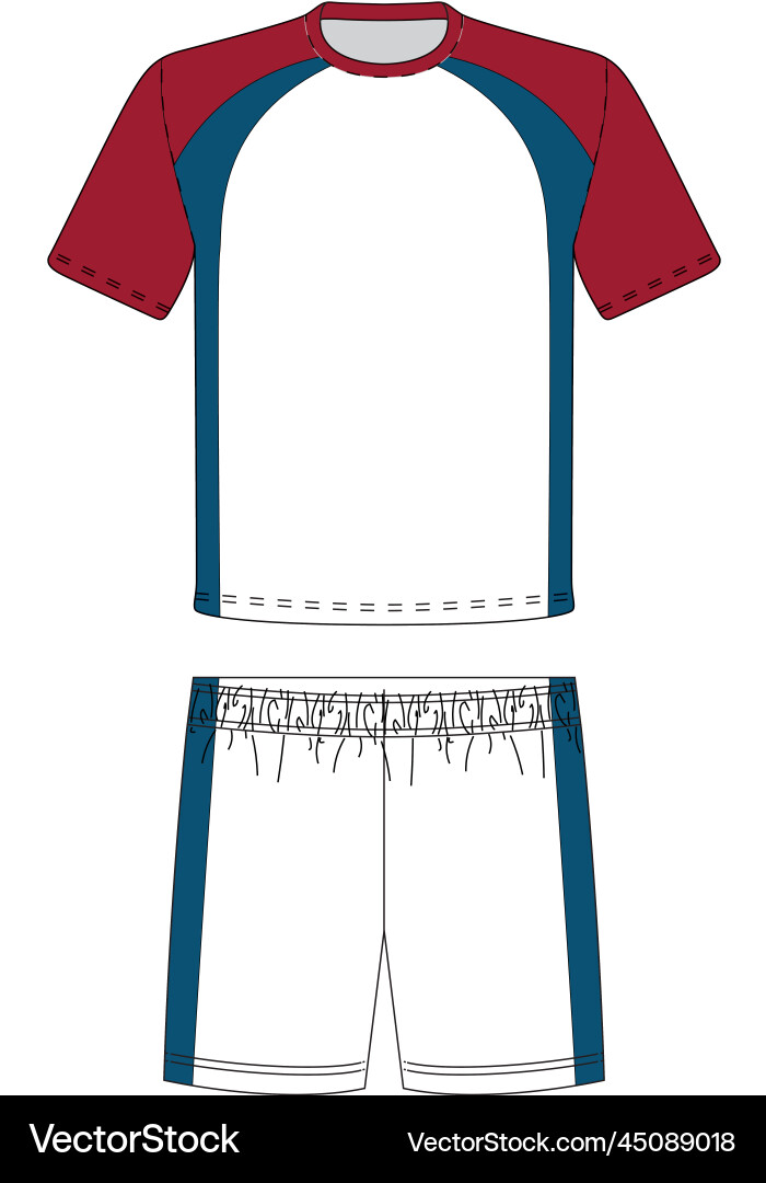 Volleyball uniforms jerseys shorts mock ups Vector Image