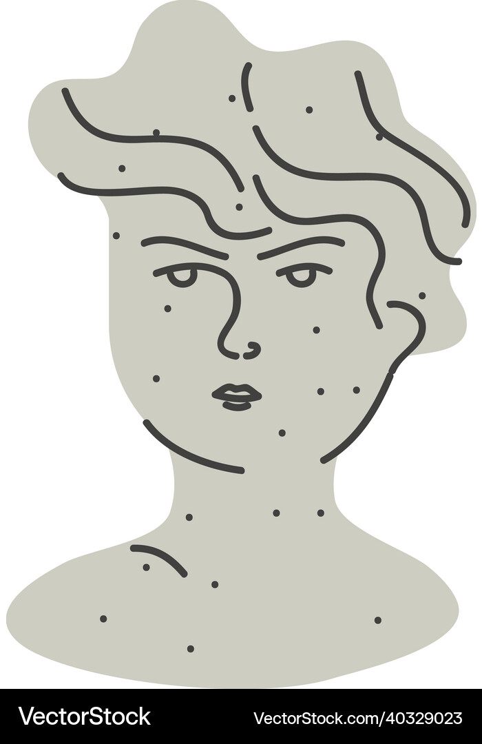 Antique greek sculpture Royalty Free Vector Image