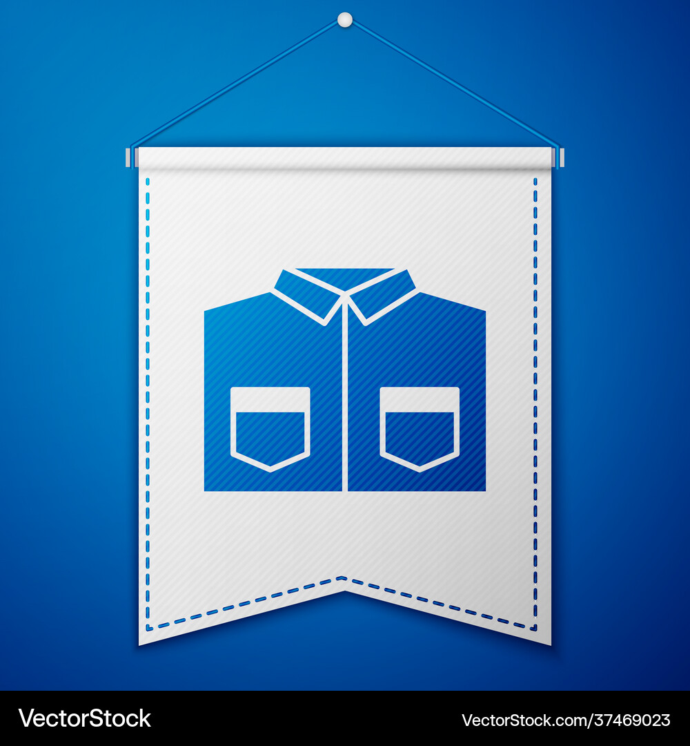 Blue shirt icon isolated on background white Vector Image