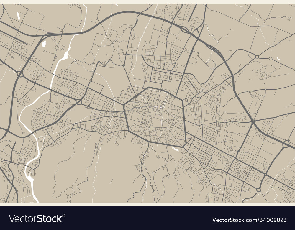 Bologna map city poster Royalty Free Vector Image