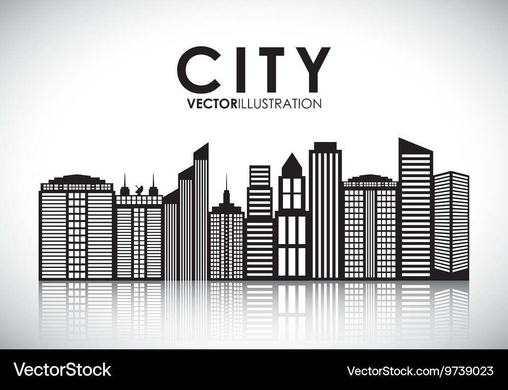 Building and tower icon city design Royalty Free Vector