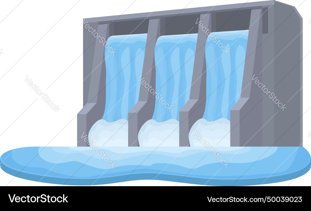 Stadt Quelle Energie Ikone Cartoon hydro Vektorbild