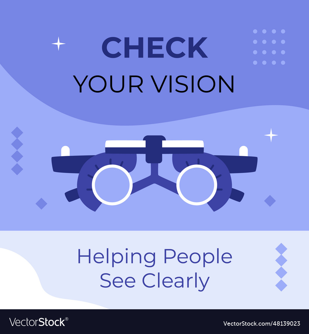 Flat design optometrist posts Royalty Free Vector Image