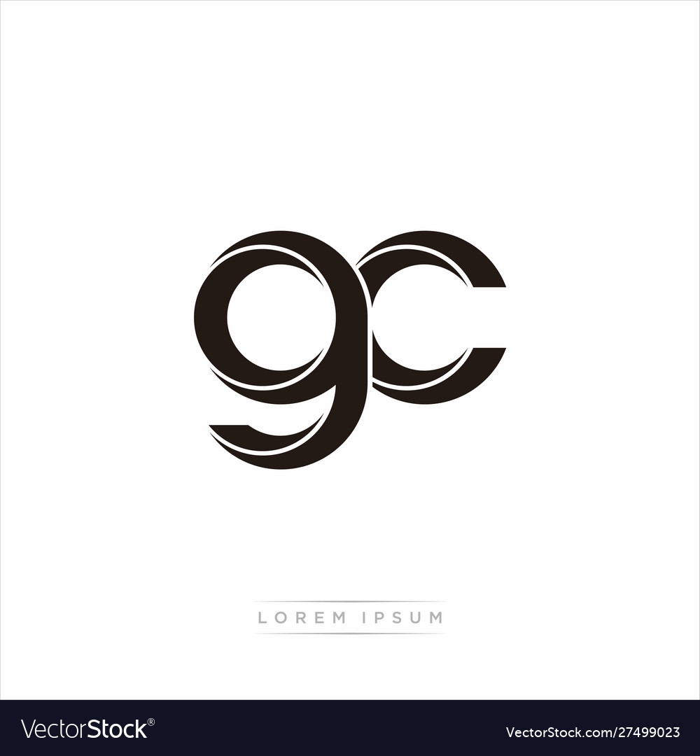 Gc initial letter split lowercase modern monogram Vector Image