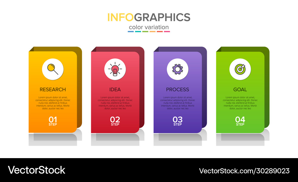 Infographic design with icons and 4 options Vector Image