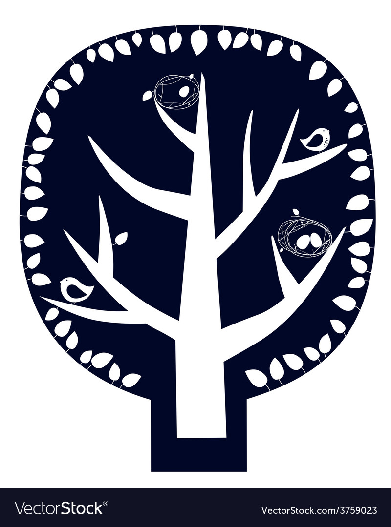 Magic tree sticker Royalty Free Vector Image - VectorStock