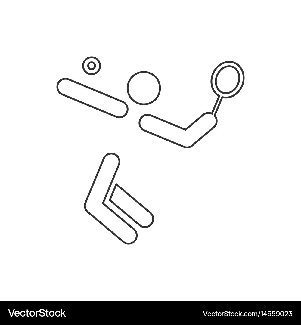 Man playing tennis Royalty Free Vector Image - VectorStock