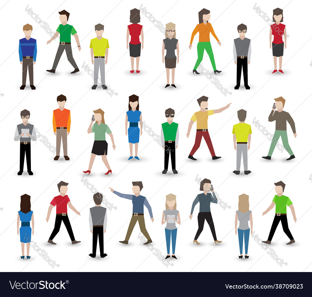 People pixel avatars Royalty Free Vector Image