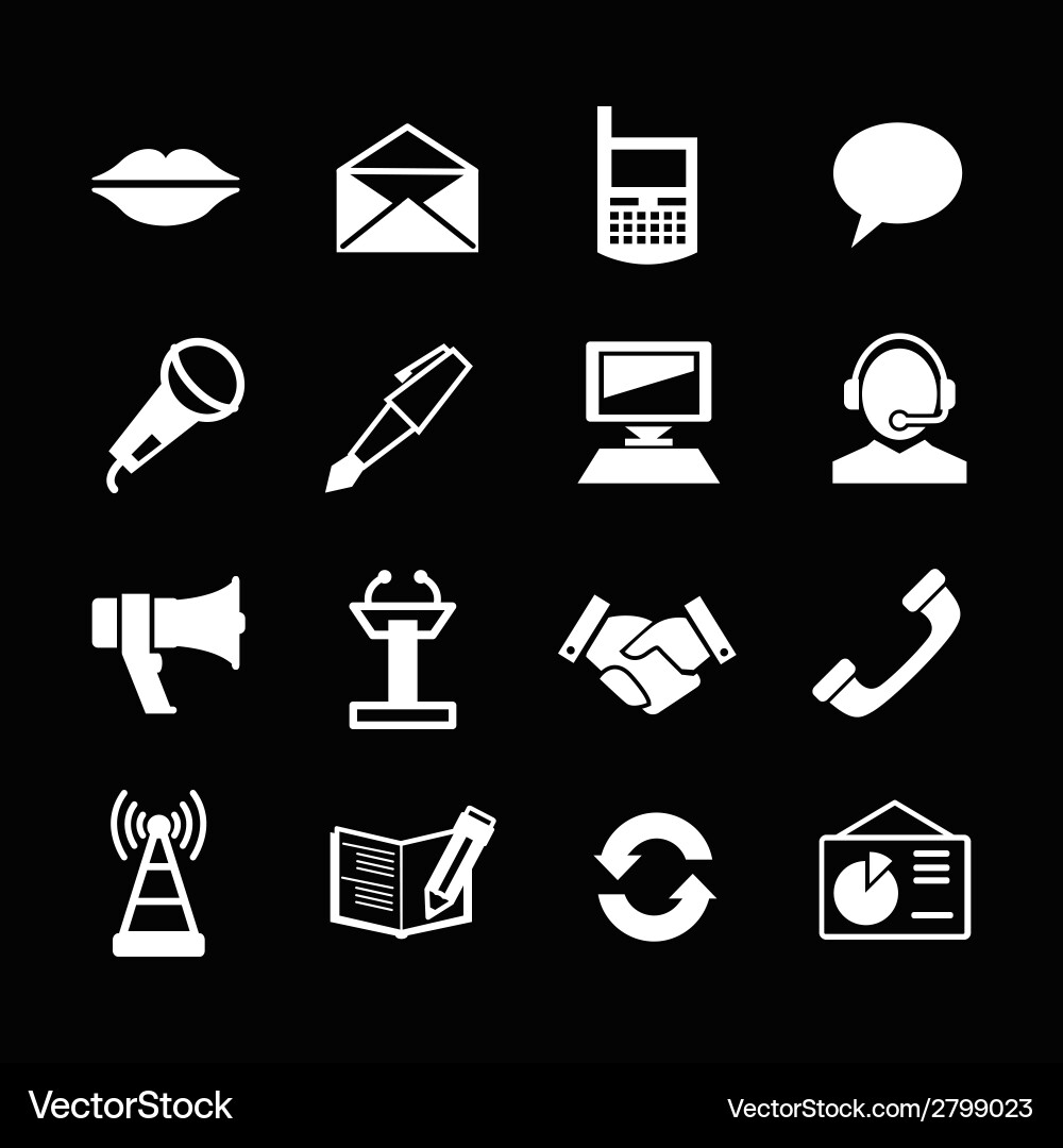 Set icons of communication Royalty Free Vector Image