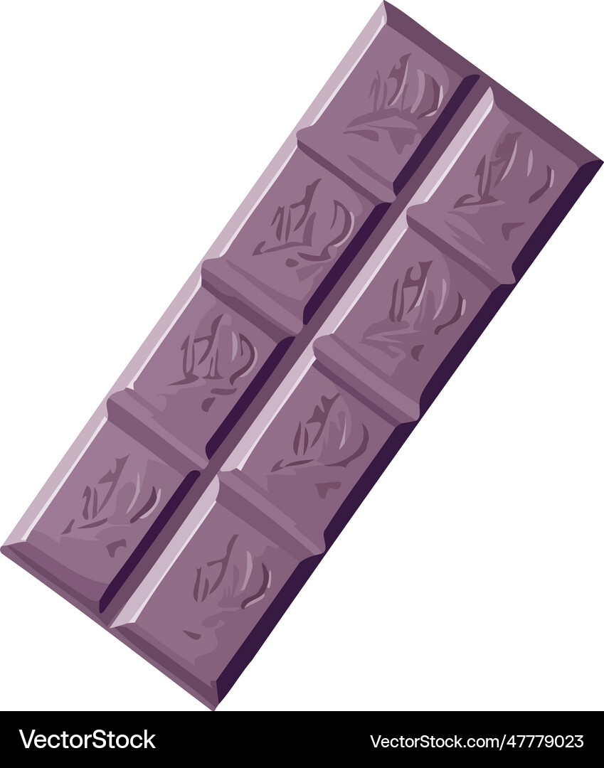 Sweet chocolate slices on white background Vector Image