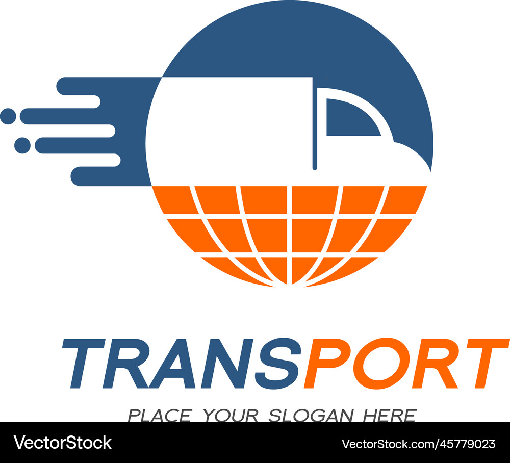 Transportation or delivery logo template moving Vector Image