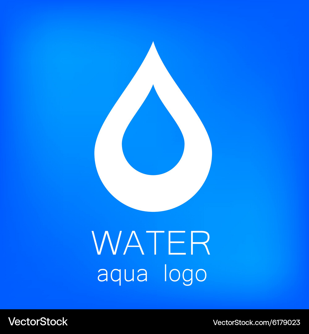 Water aqua logo Royalty Free Vector Image - VectorStock