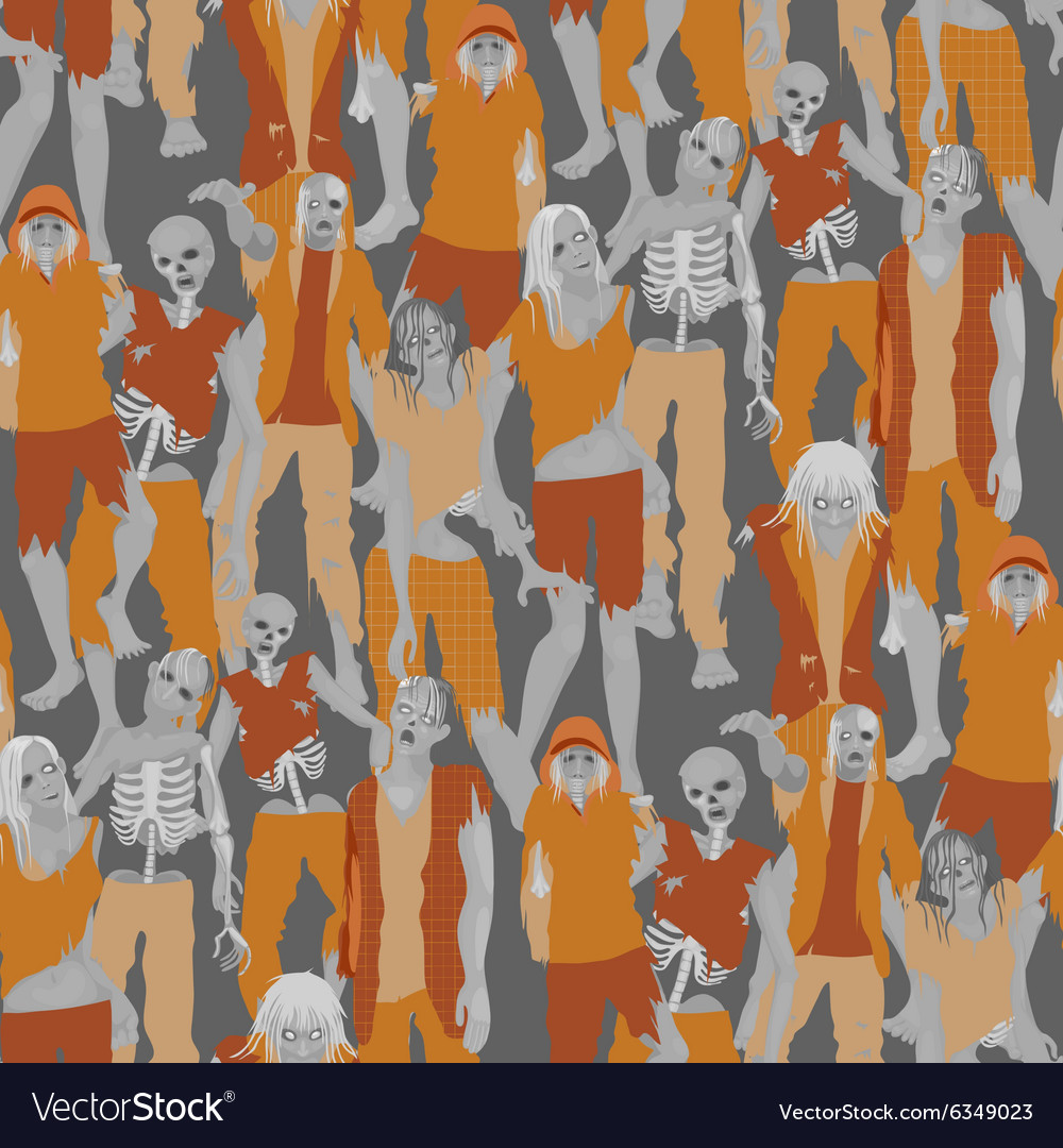 Zombie seamless pattern Royalty Free Vector Image