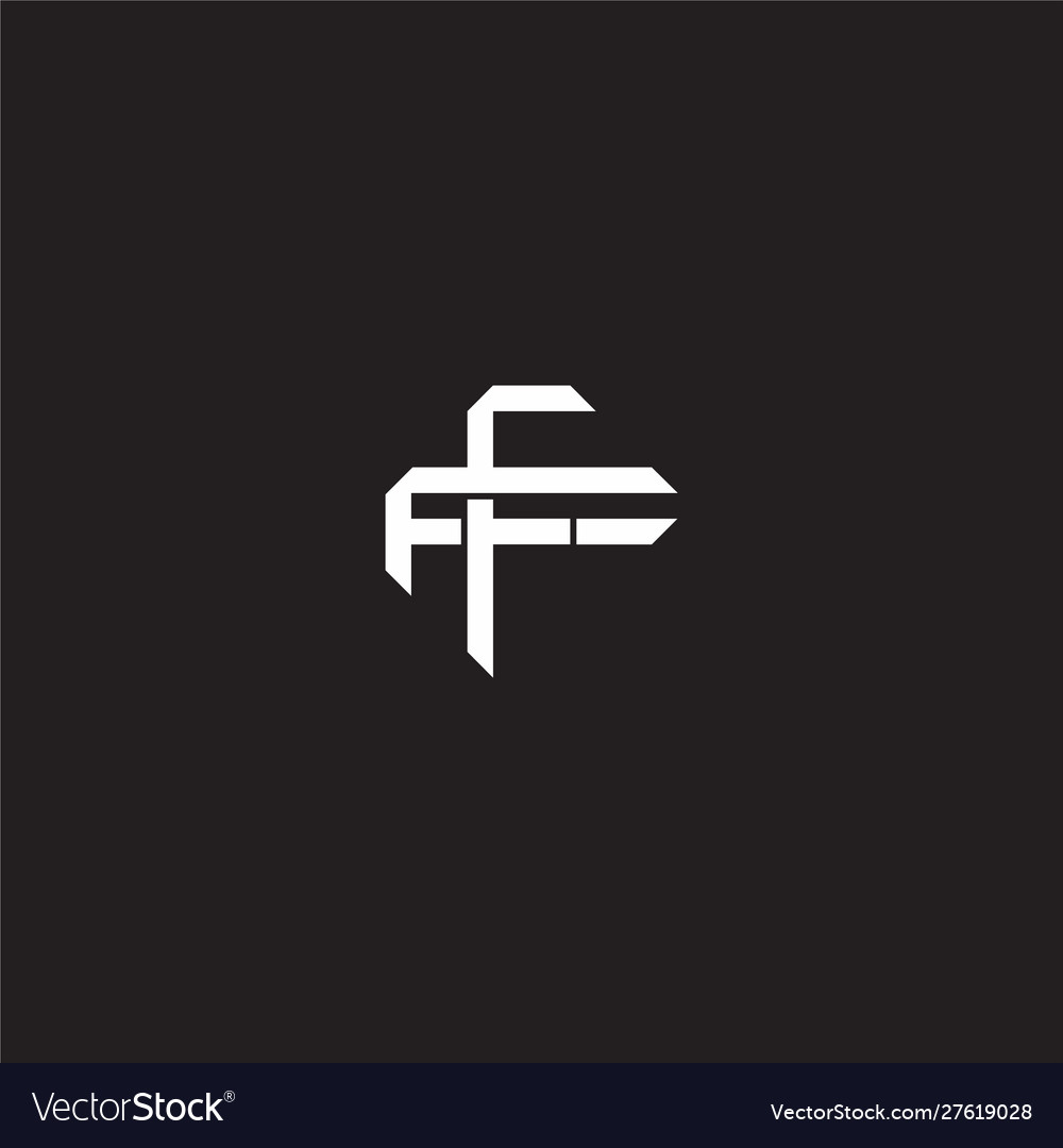 Ff initial letter overlapping interlock logo Vector Image