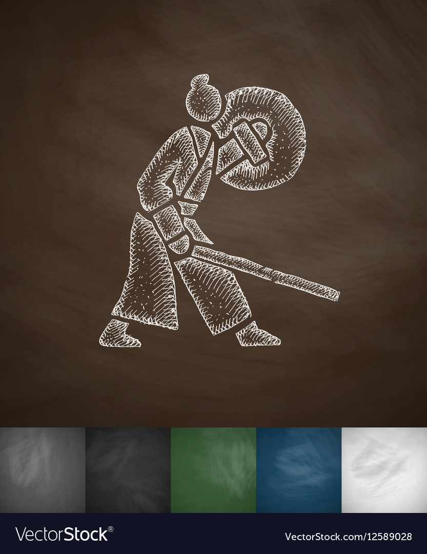 Kampf-Icon Hand gezogen Lizenzfreies Vektorbild