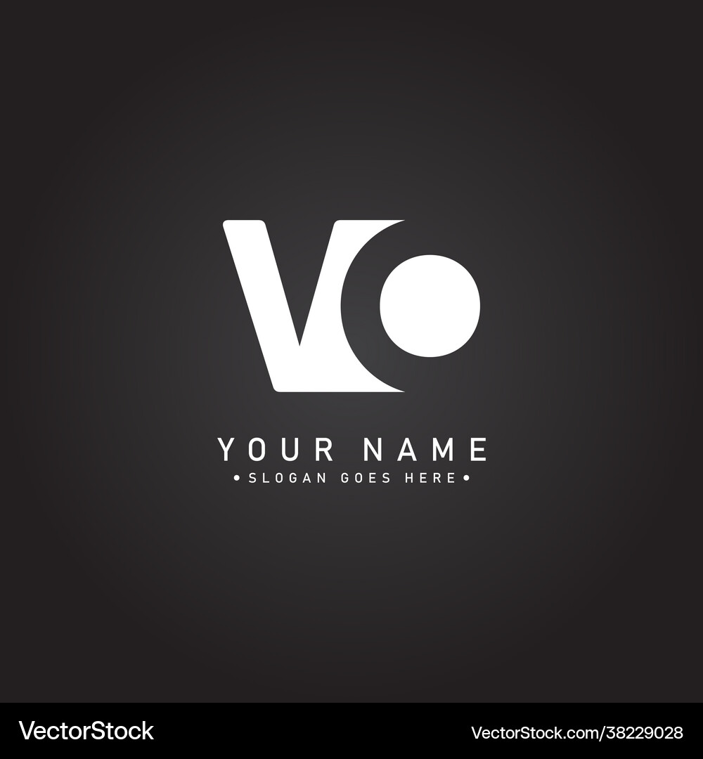 Initial letter vo logo - minimal business logo Vector Image