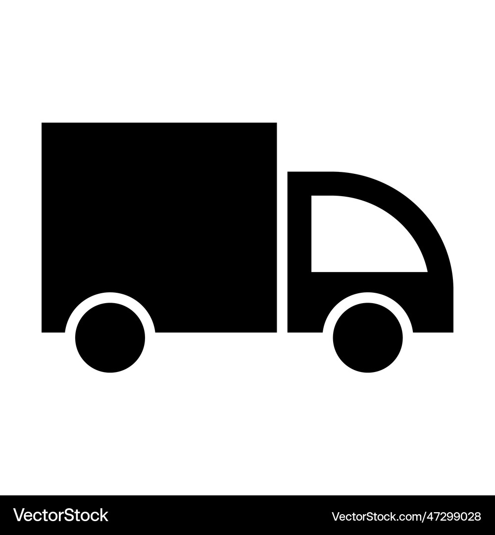 Lorry glyph icon for personal and commercial use Vector Image