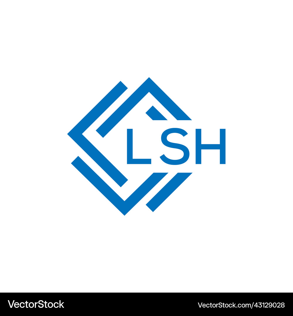 Lsh letter logo design on white background Vector Image