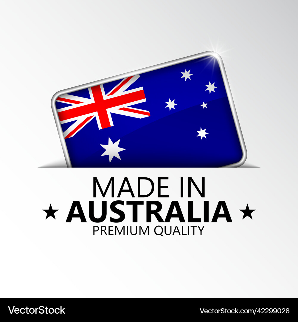 Made in australia graphic and label Royalty Free Vector