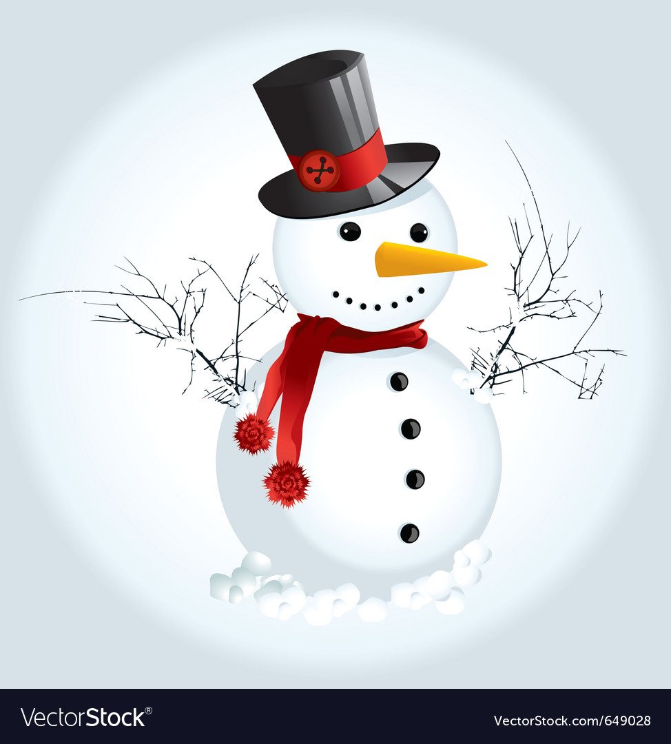 Snowman Royalty Free Vector Image - VectorStock