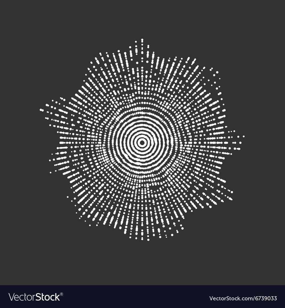 Abstract shape particles array Royalty Free Vector Image