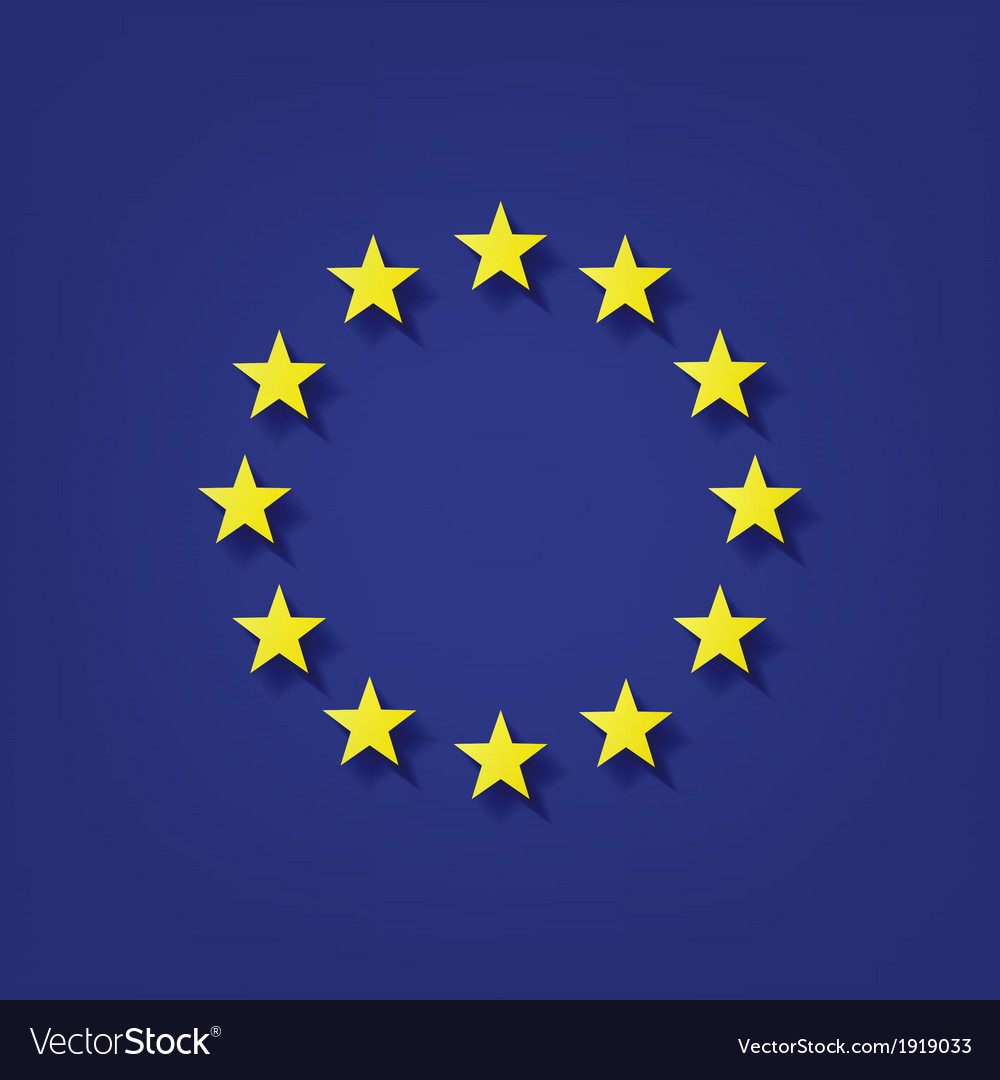 Eu flag Royalty Free Vector Image - VectorStock