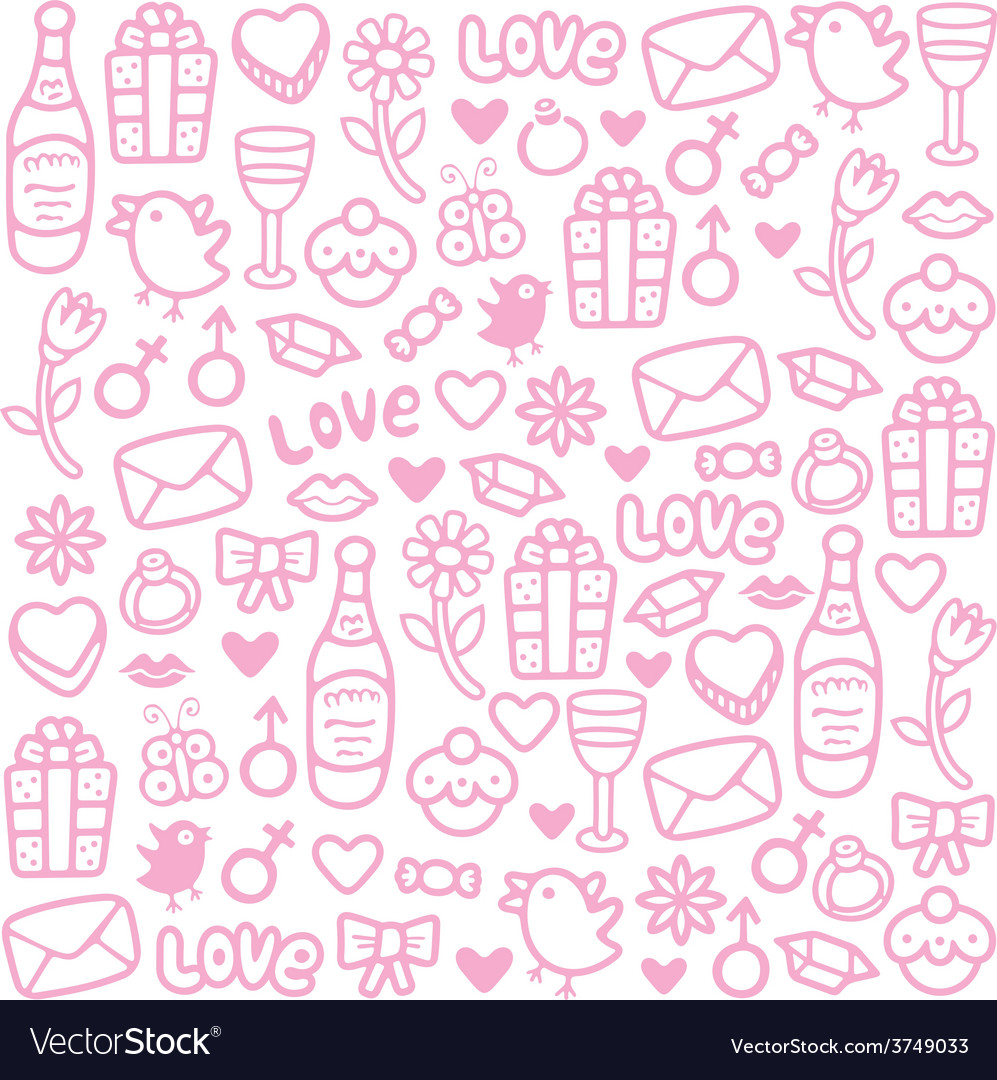 Love pattern Royalty Free Vector Image - VectorStock