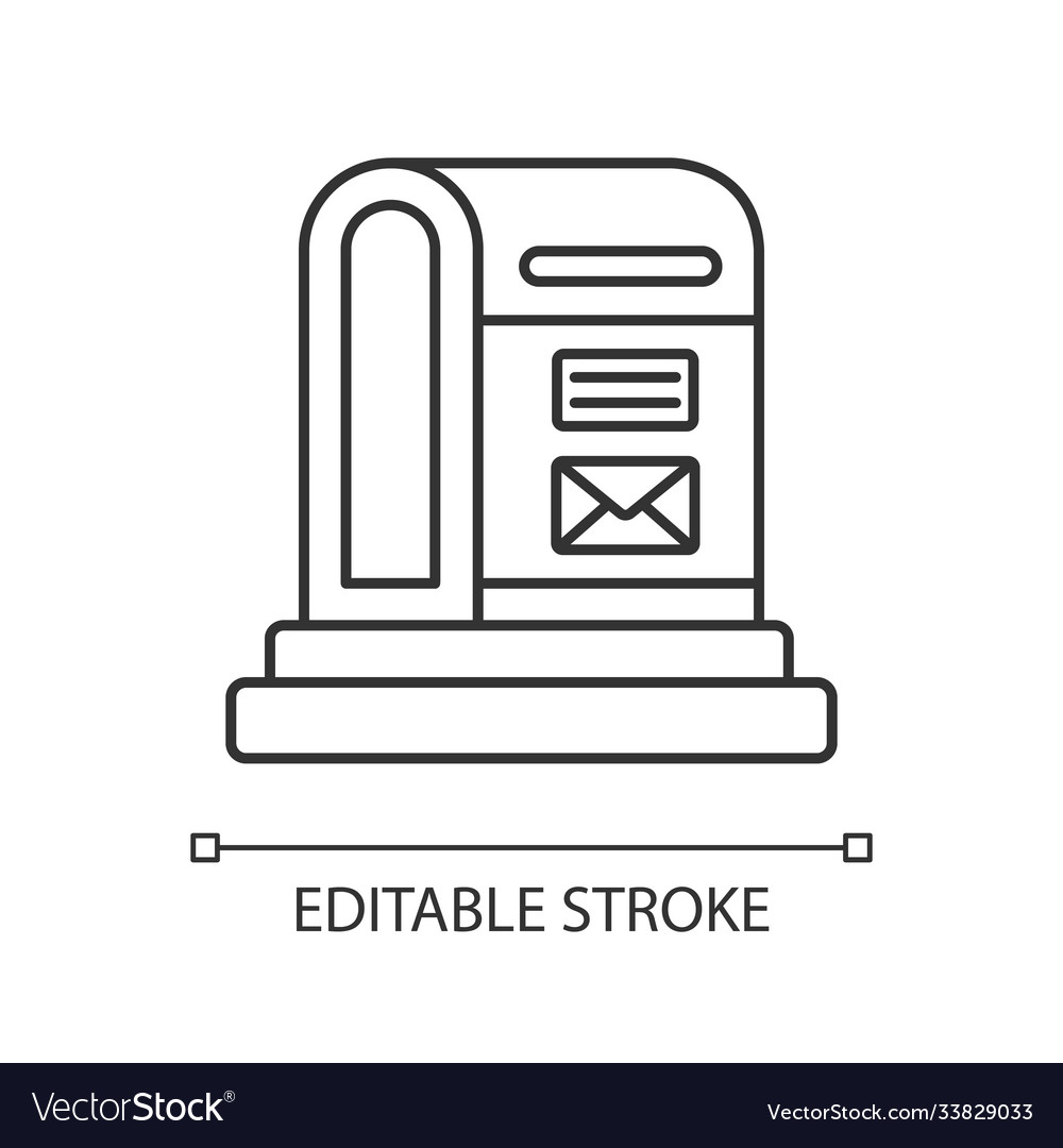 Parcel post linear icon Royalty Free Vector Image
