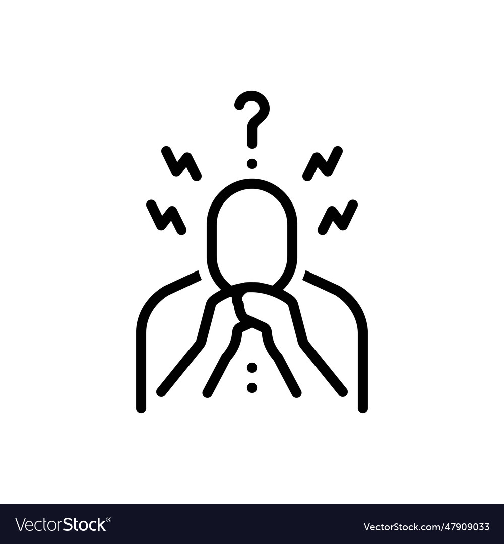 Worried Royalty Free Vector Image - VectorStock