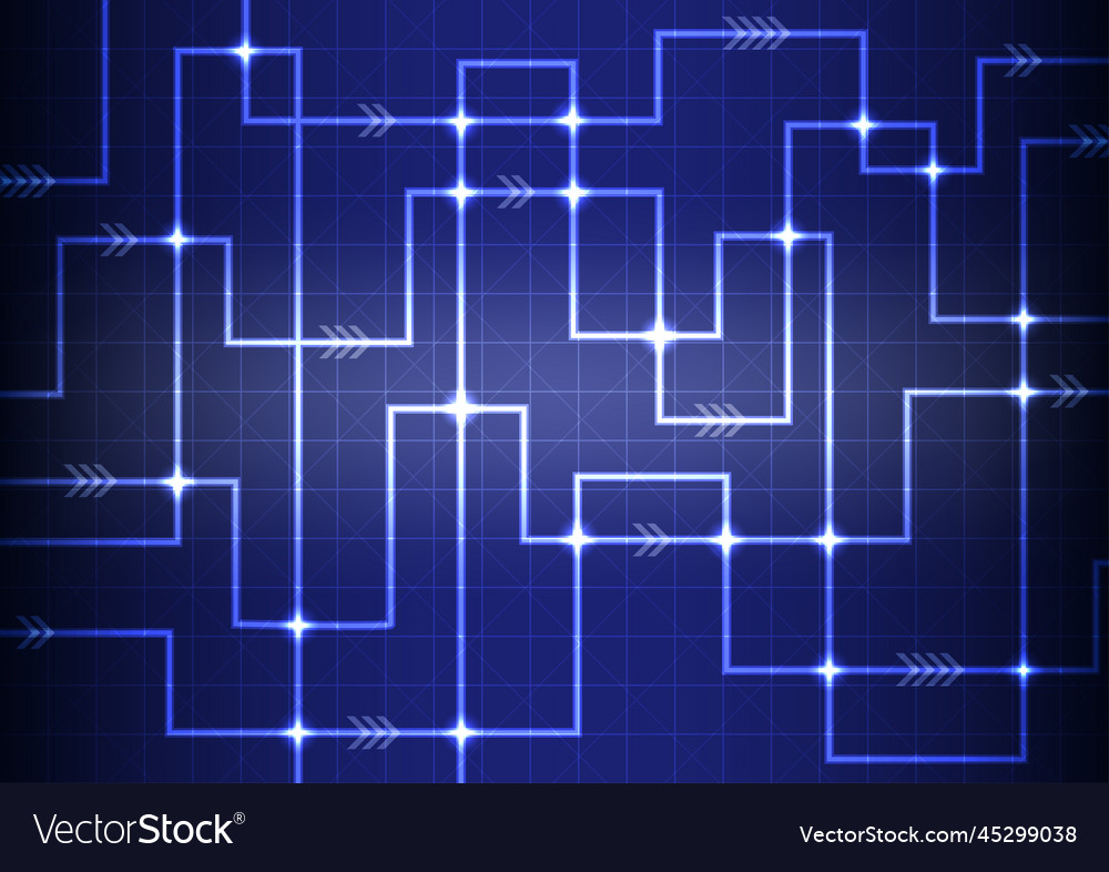 Abstract digital circuit board technology light Vector Image