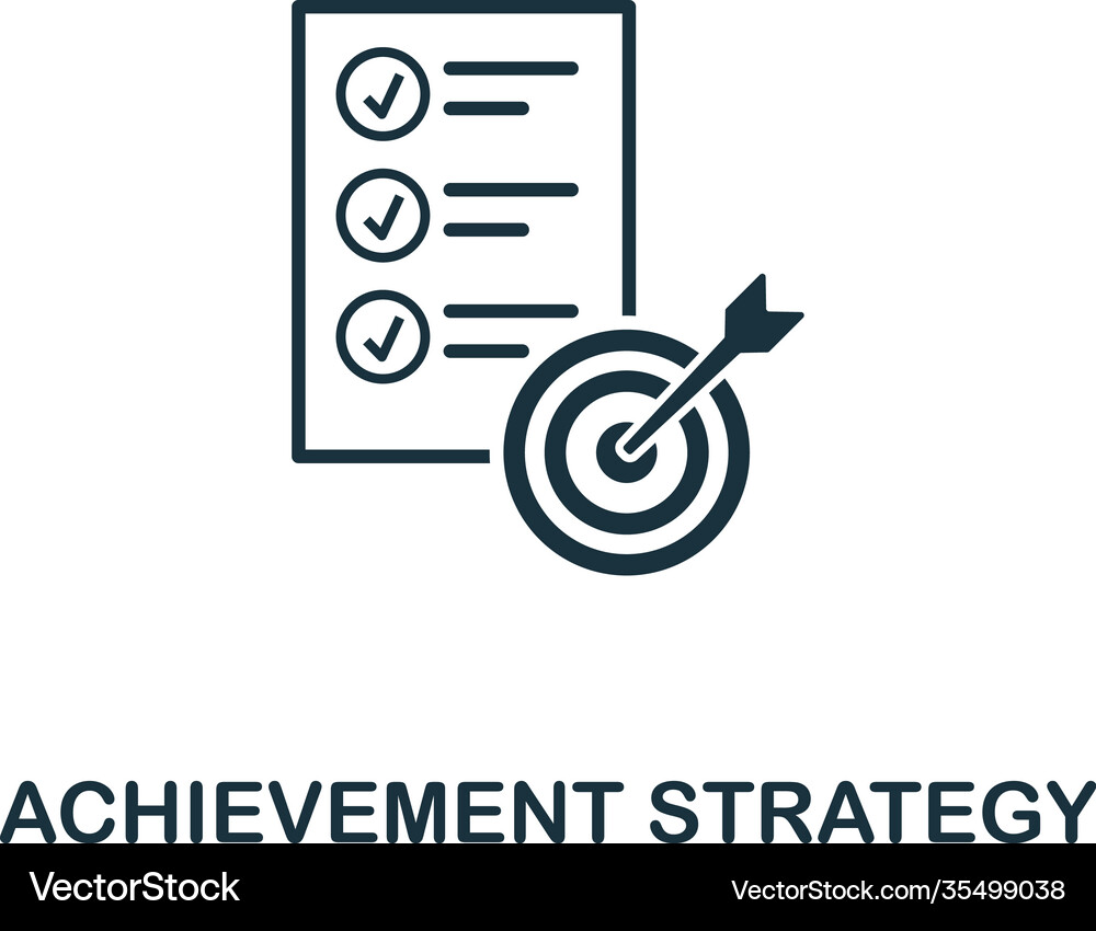 Achievement strategy icon symbol creative sign Vector Image