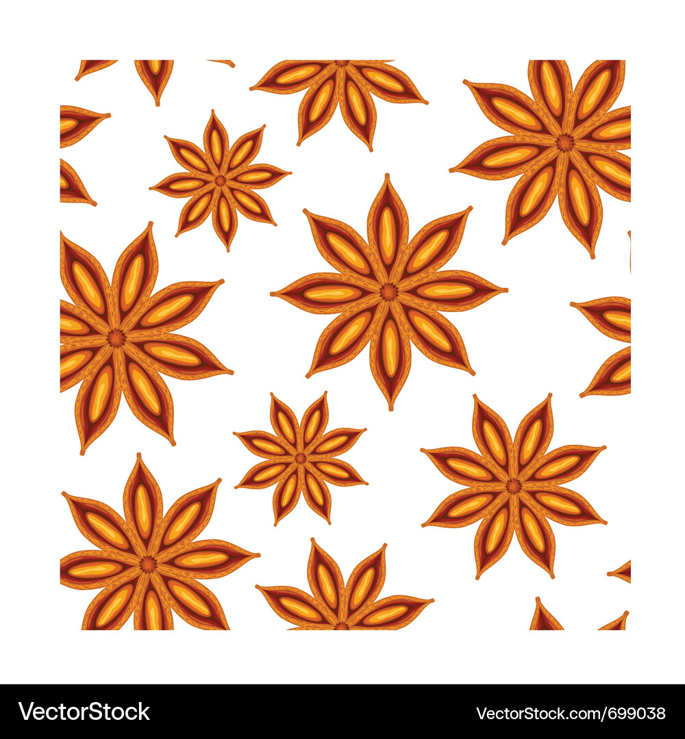 Anise seamless background Royalty Free Vector Image