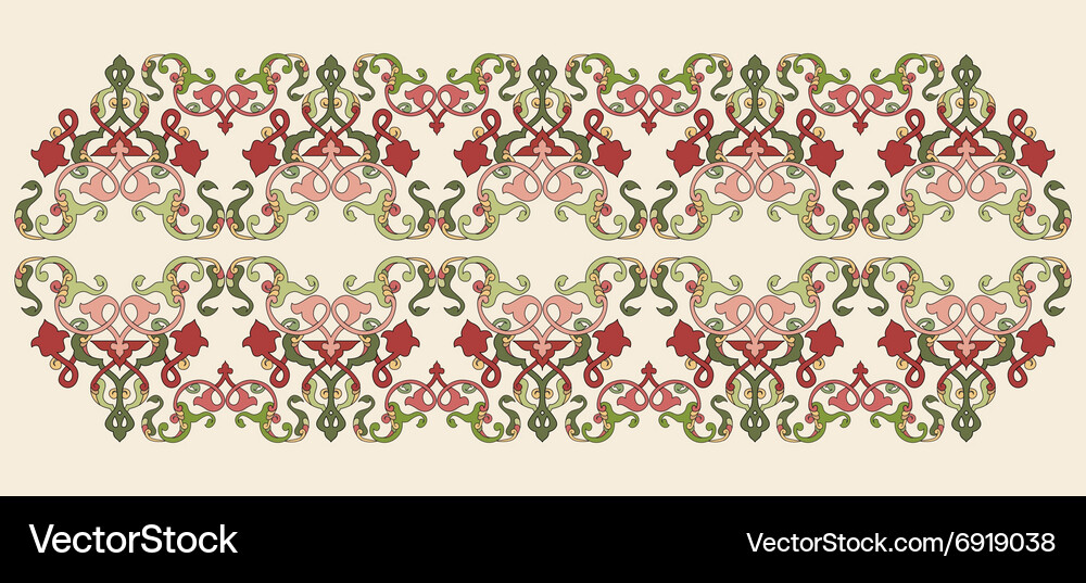Antique ottoman borders and frames series forty Vector Image