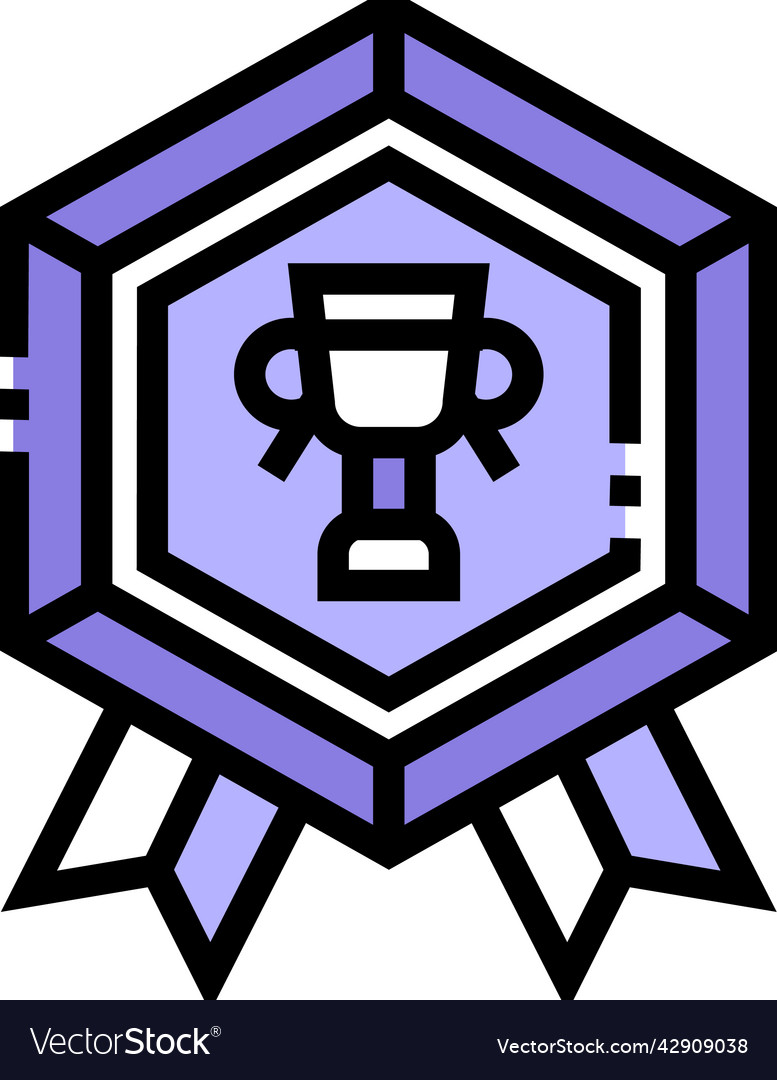 Award decorated cup color icon Royalty Free Vector Image Award decorated cup color icon Royalty Free Vector Image
