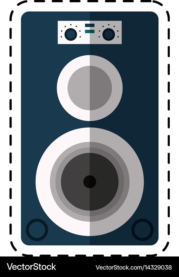 Cartoon musical speaker audio stereo Royalty Free Vector