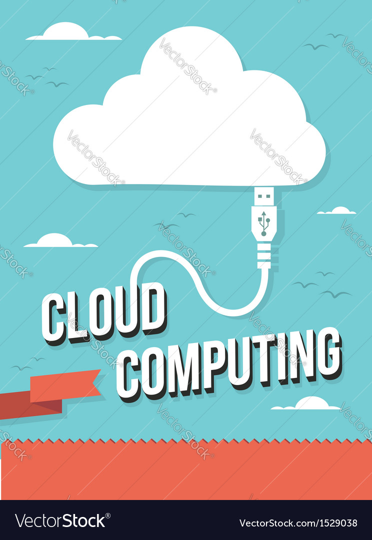 Cloud computing concept Royalty Free Vector Image