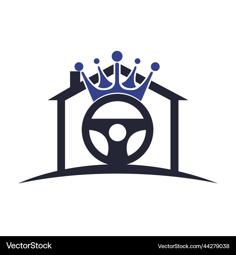 Drive king logo design template Royalty Free Vector Image