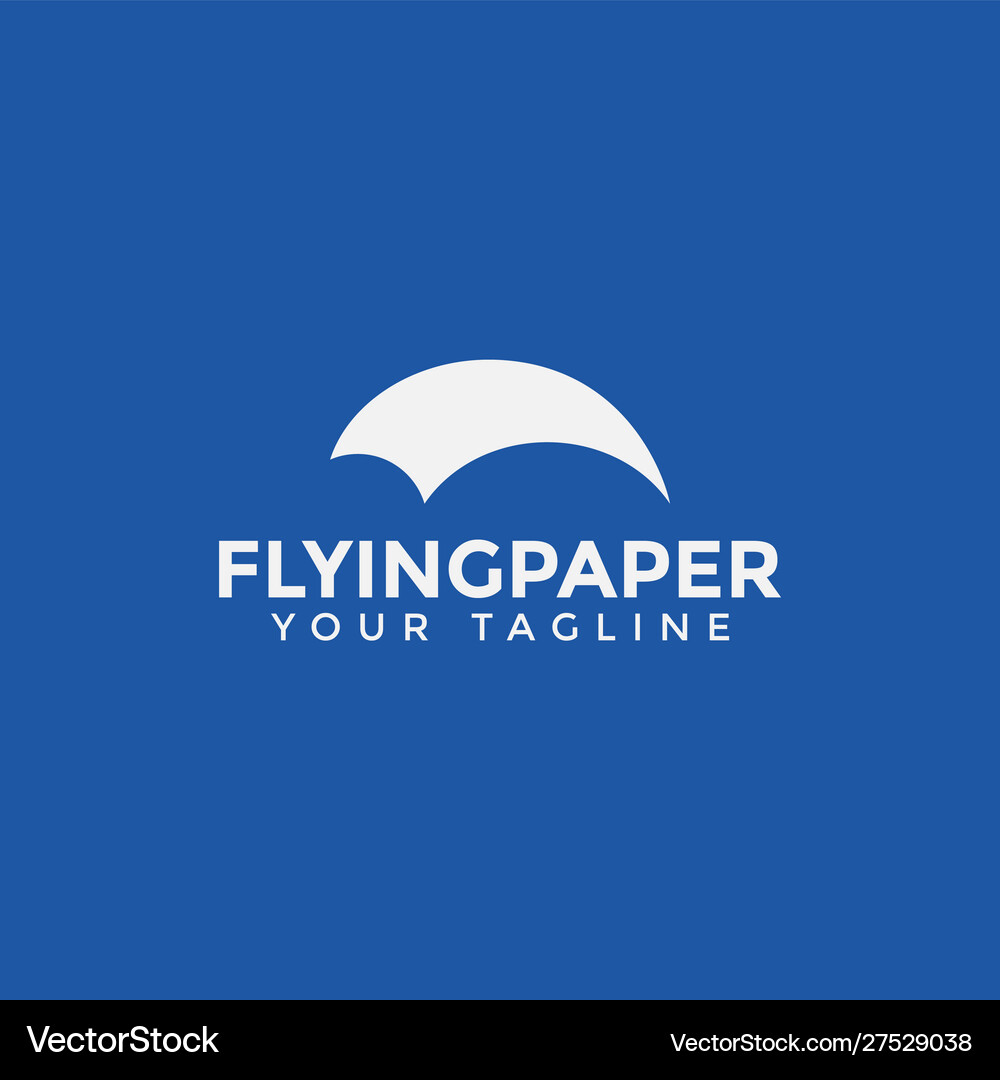 Flying paper book accounting logo design template Vector Image