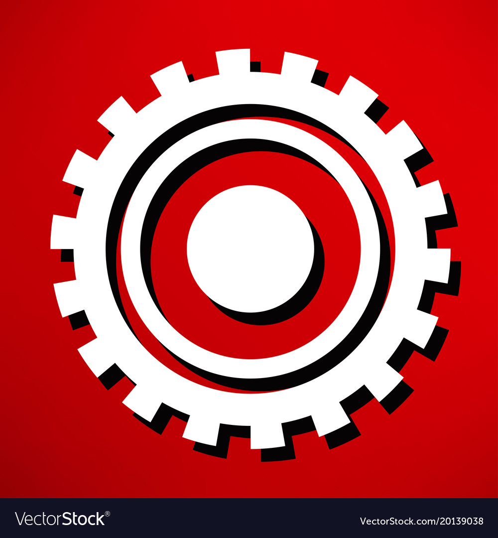 Gears isolated object technical mechanical Vector Image