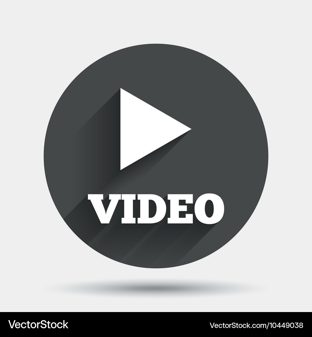 Play video sign icon player navigation symbol Vector Image