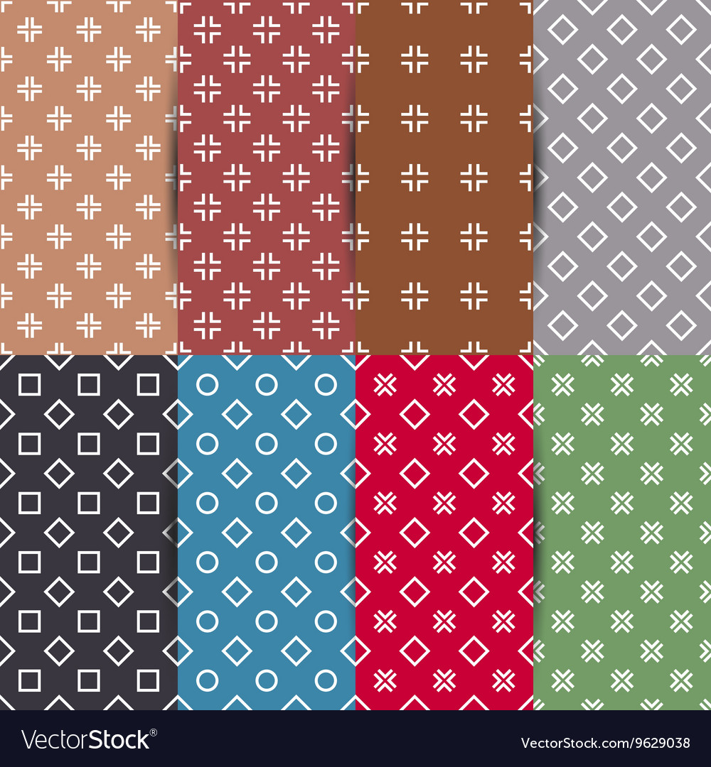 Set of seamless pattern Royalty Free Vector Image