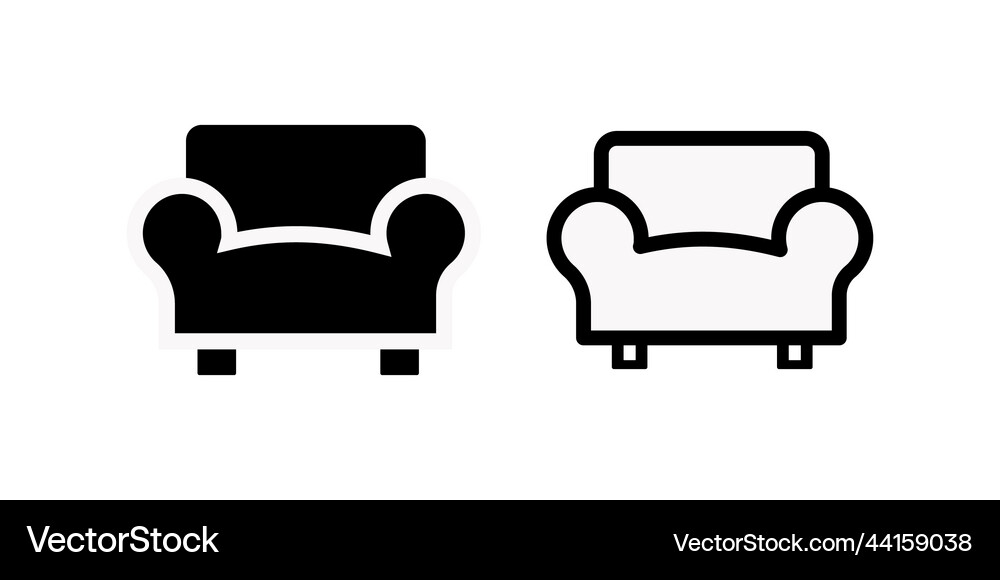 Sofa icon set couch Royalty Free Vector Image - VectorStock