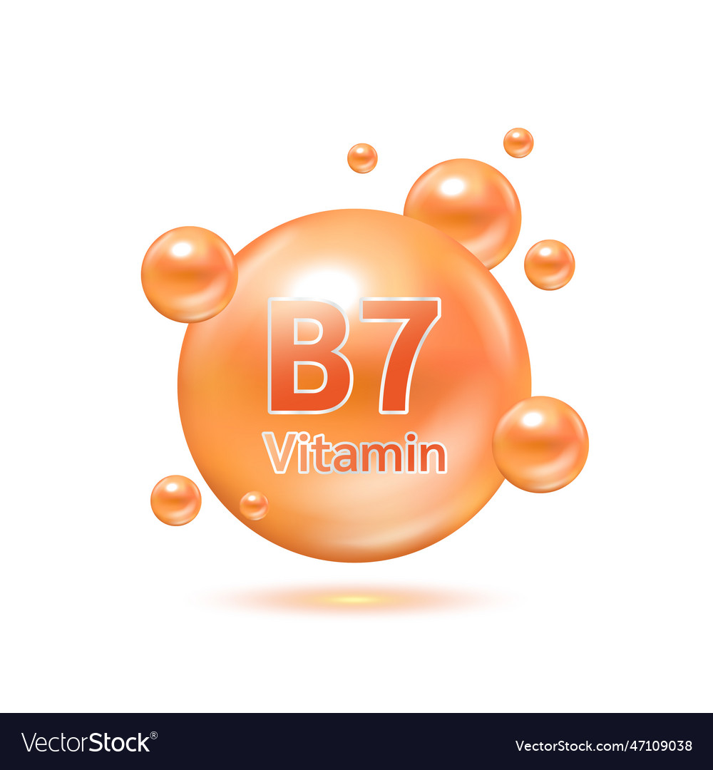 Vitamin b7 Royalty Free Vector Image - VectorStock