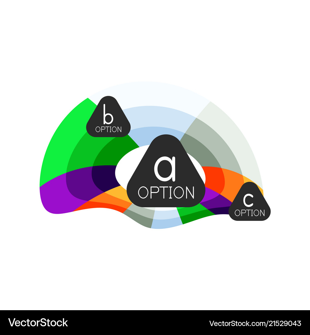 Abstract colorful geometric option infographics Vector Image