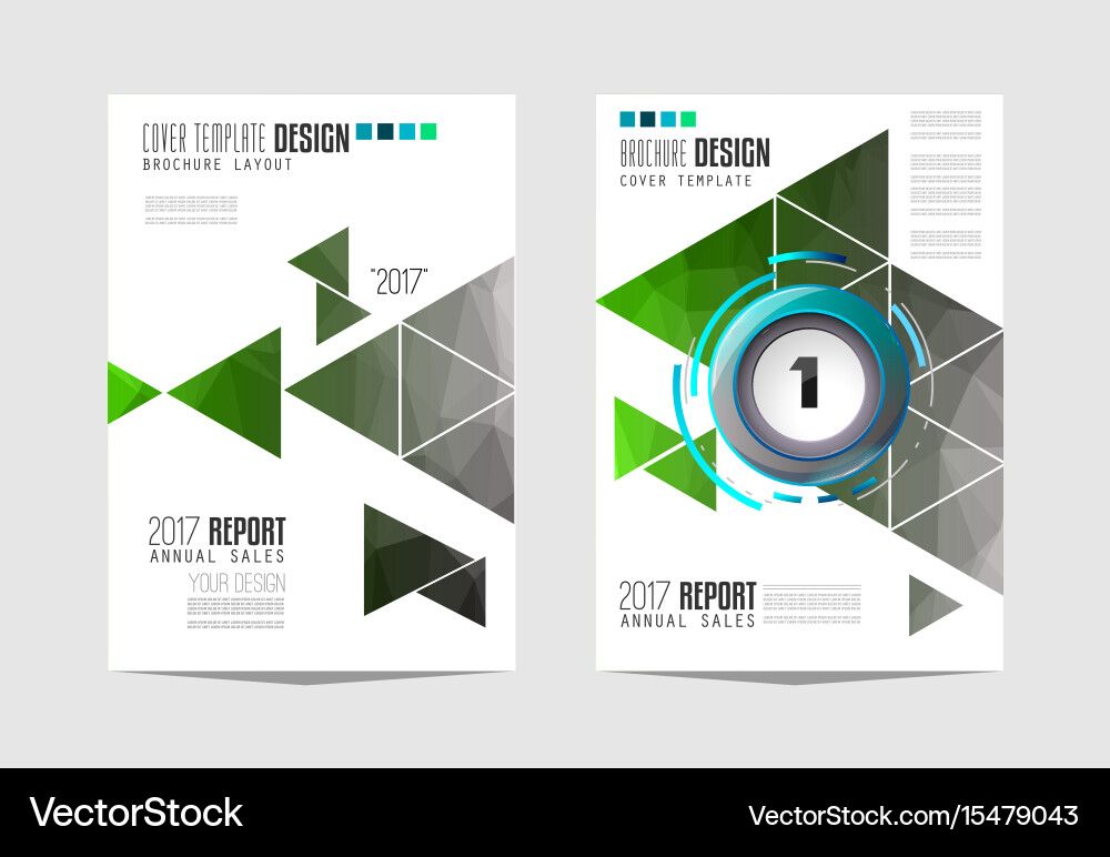 Brochure template flyer design or depliant cover Vector Image