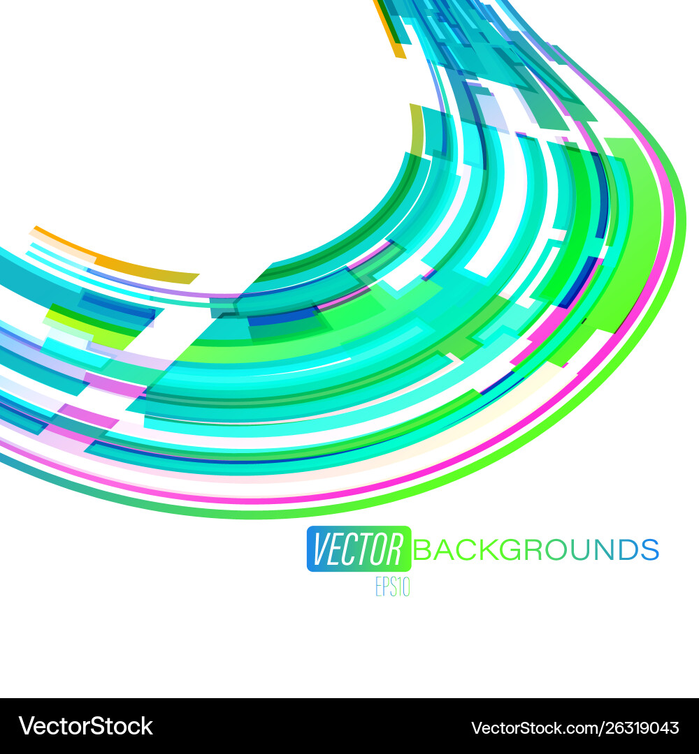 Colorful curved lines motion on a white Royalty Free Vector