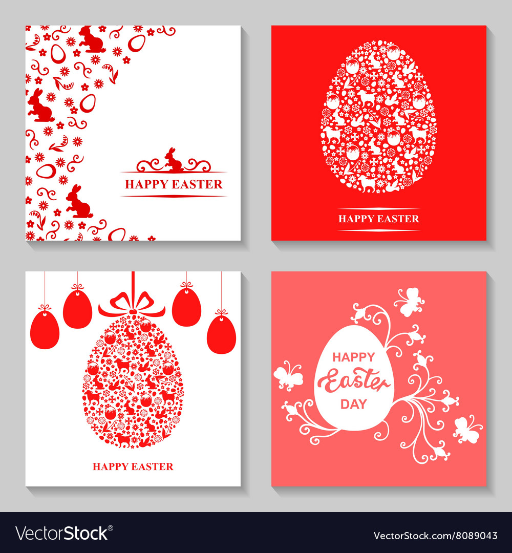 Easter card3 set Royalty Free Vector Image - VectorStock