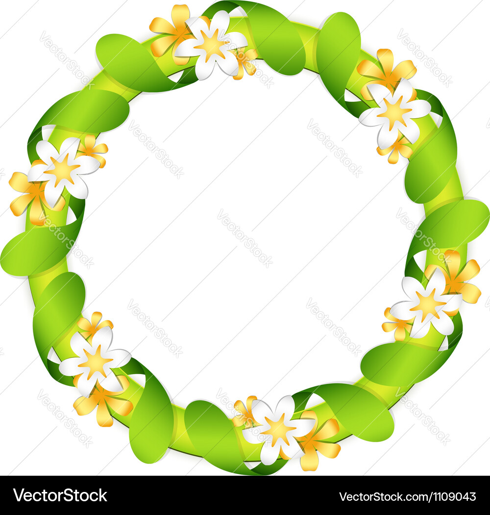 Floral garland isolated on white Royalty Free Vector Image